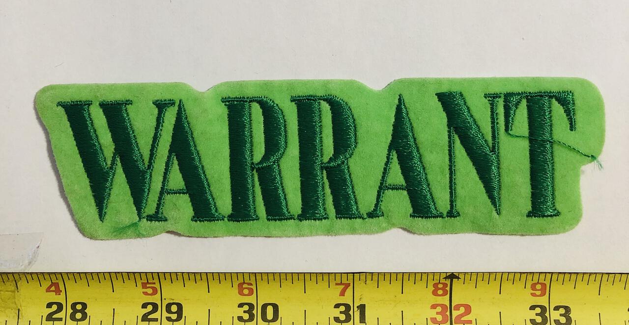 Warrant Vintage Patch – The VintagePatch