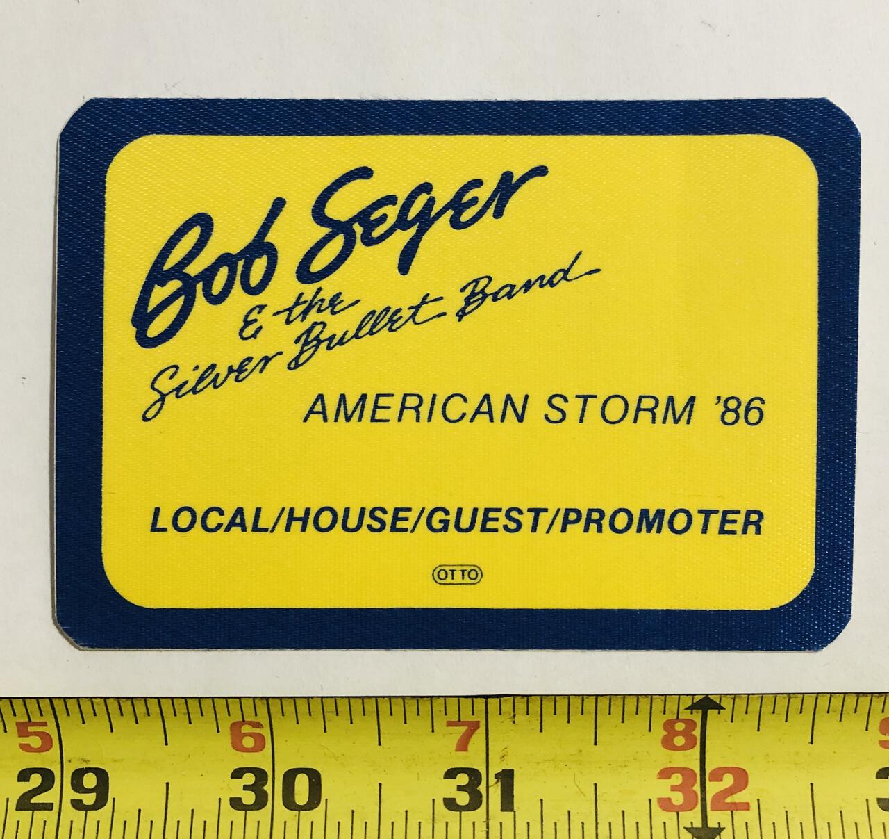 Bob Seger backstage pass Vintage Patch – The VintagePatch